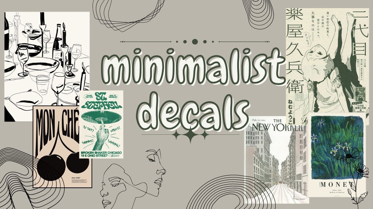 Minimalist modern vintage aesthetic decals for Berry Avenue, Bloxburg ...