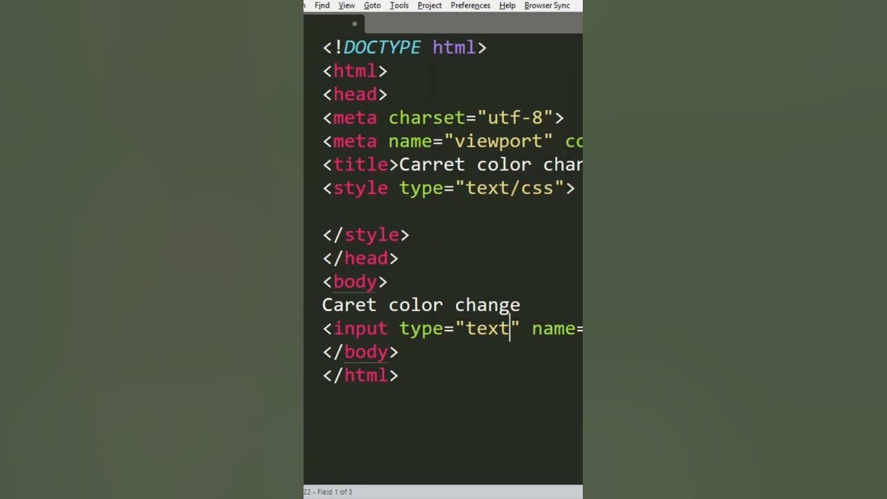 css tricks caret color change #short #csstrick #css #html - YouTube