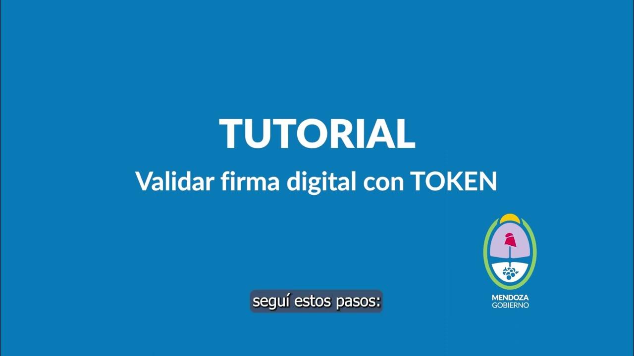Validación de firma digital con token - YouTube