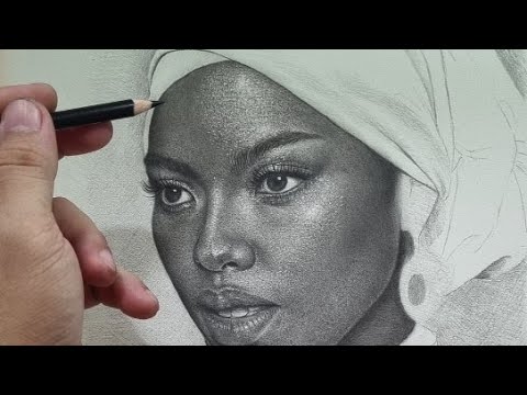 Drawing Live! Realistic Portrait Pencil Drawing Tutorial in Real-Time ...