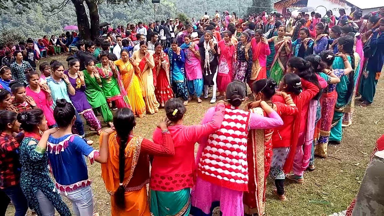 कुमाऊंनी झोड़ा चाँचरी KHEL JHODA CHANCHARI PAHARI FOLK DANCE GRHWALI ...