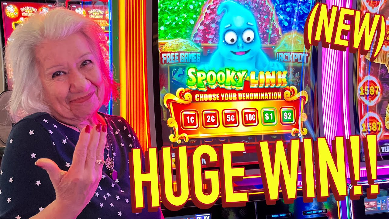 GIGANTIC WIN ON THE NEW SPOOKY LINK GHOST SLOTS!!!! - YouTube