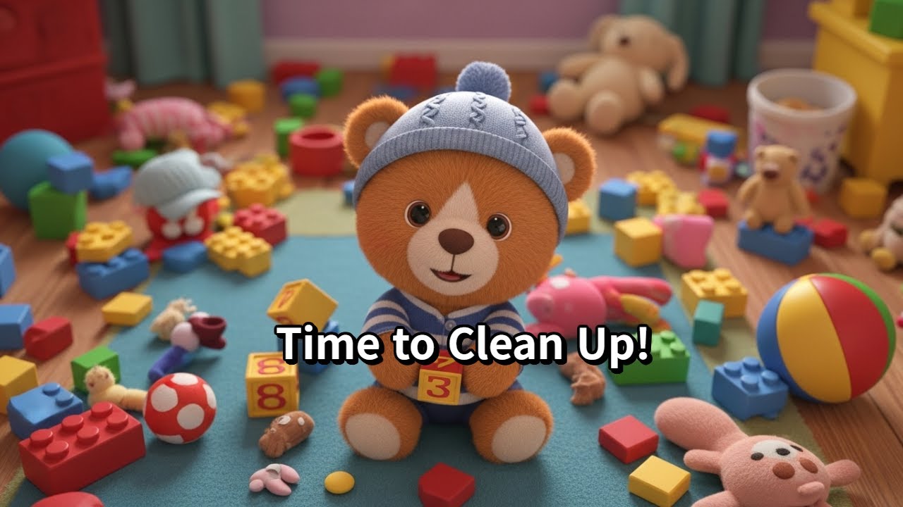 🧸 Time to Clean Up! | Tidy Up Song for Kids | Good Habits with Little ...