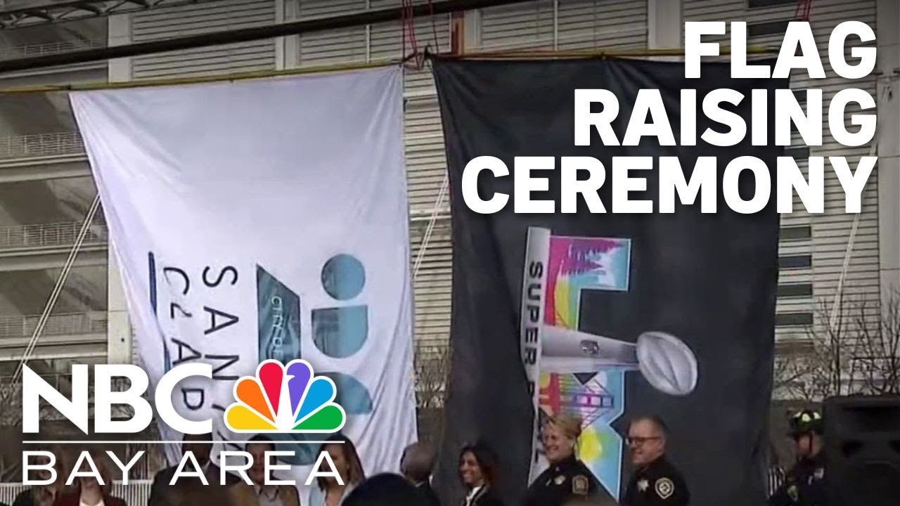 Santa Clara hosts flag raising ceremony ahead of Super Bowl 60 - YouTube