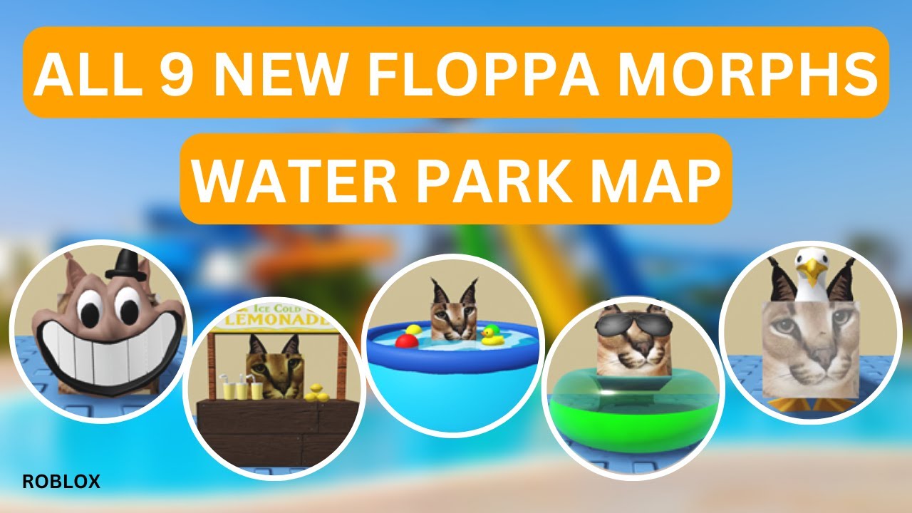 How To Find All 9 New Floppas in Water Park Map | Roblox Find The Floppa Morphs - YouTube