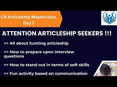 Articleship Masterclass Day 1 | Articleship Guidance | My Student Club - YouTube