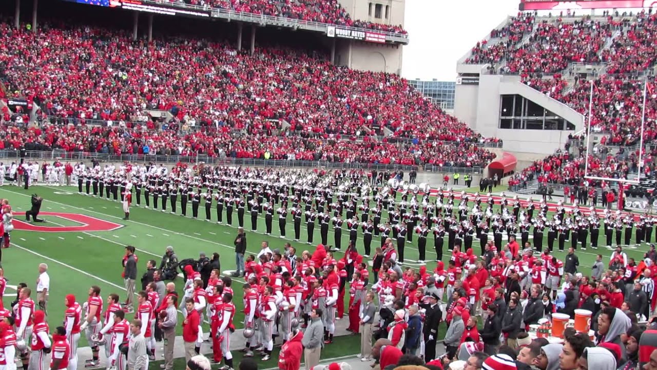 Ohio State Marching Band Pregame National Anthem 11 23 2013 vs IN - YouTube