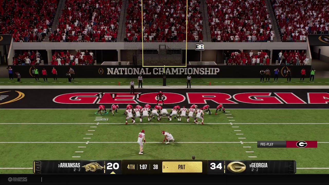 CFB 25 DYNASTY UGA CFP championship game - YouTube
