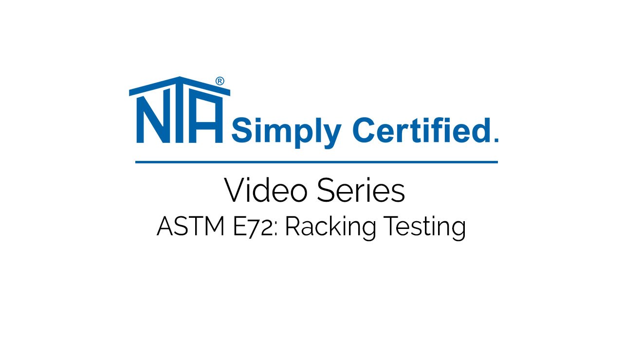 ASTM E72 Racking Testing at NTA - YouTube