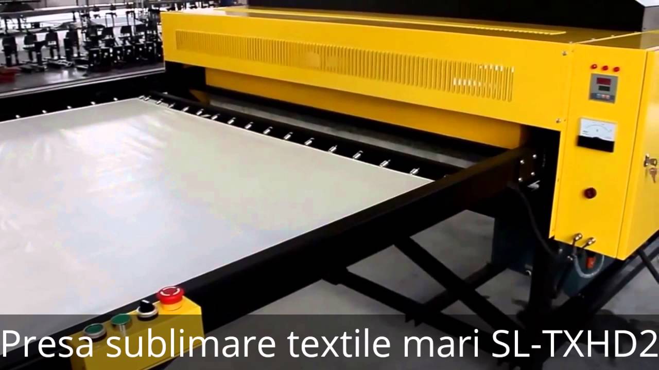 Presa pentru sublimare textile mari SpotLine SL-TXHD2 - YouTube