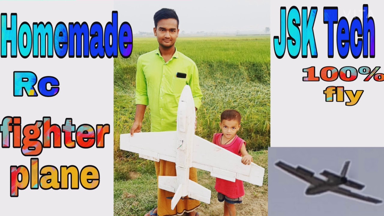 Homemade rc Fighter plane made by JSK Tech - YouTube