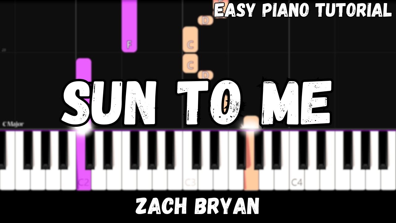 Zach Bryan - Sun To Me (Easy Piano Tutorial) - YouTube