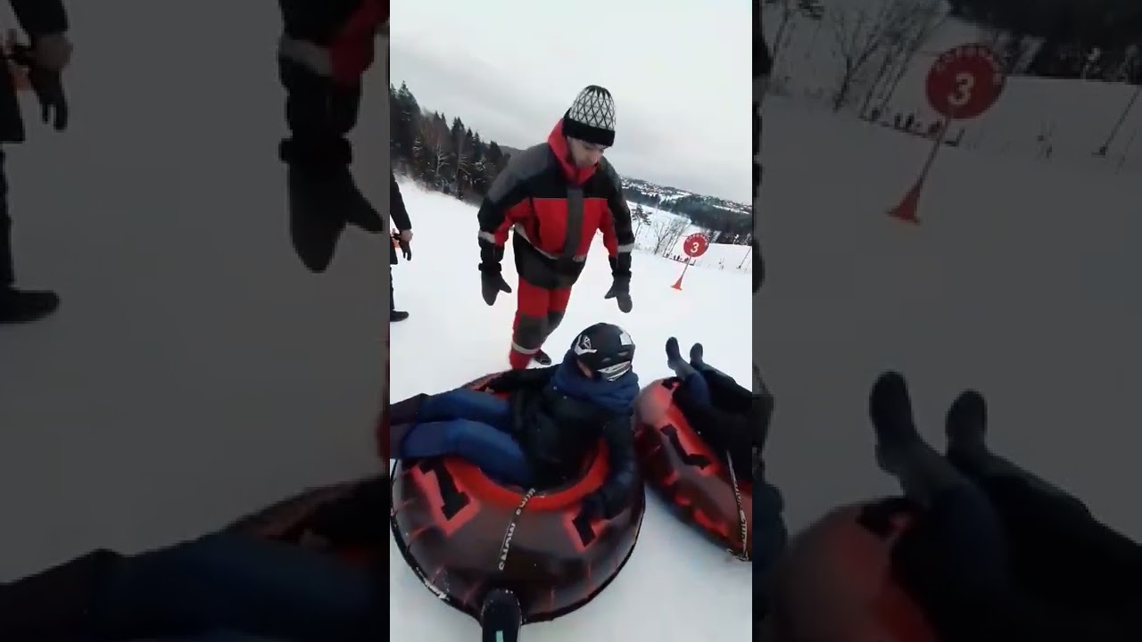 ENJOYING ICE TUBING in Russia for the first time ! - YouTube