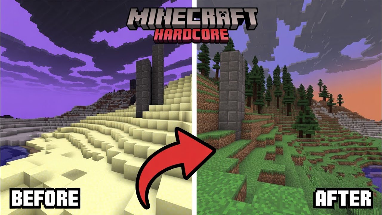 I Transform Minecraft End Island In Hardcore Survival - YouTube