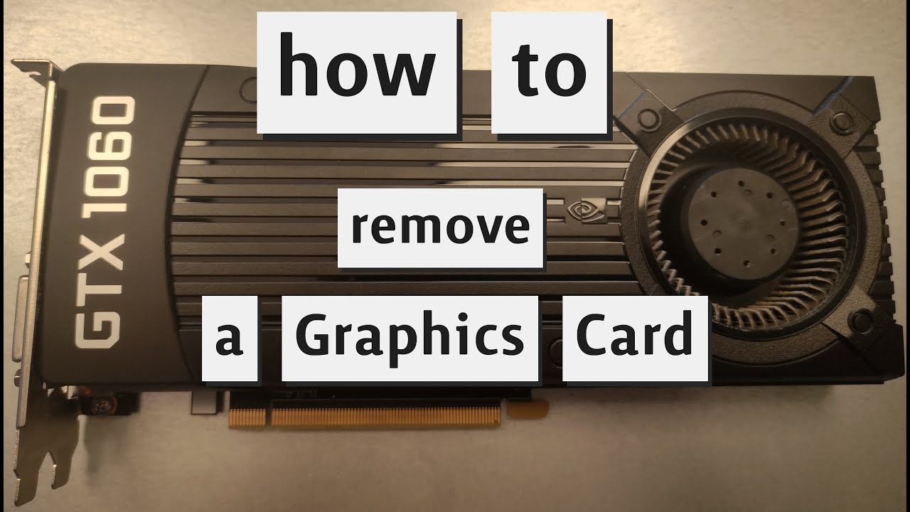How to remove a graphics card - YouTube