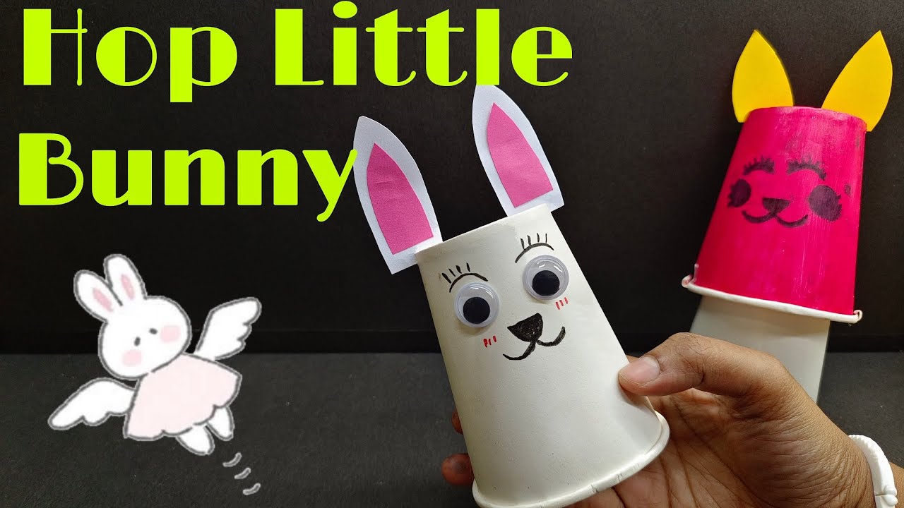 DIY Jumping Bunny Paper Craft Tutorial | Fun and Easy Springtime ...