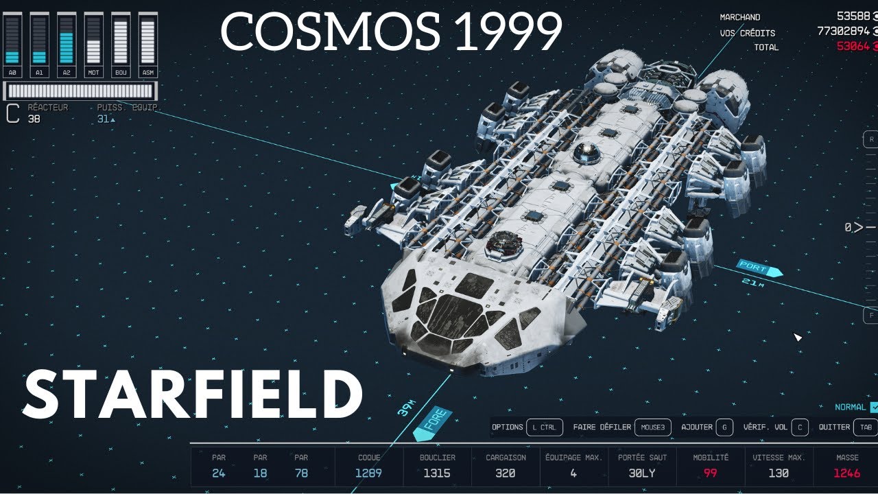 😋Starfield 😋 tutorial vaisseau Cosmos 1999 - YouTube