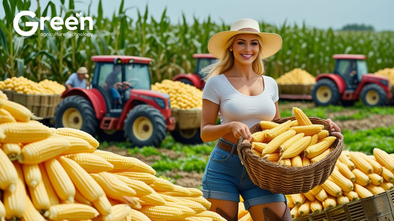 Corn Farming - Corn Harvesting & Popcorn Processing in Factory 🌽 - YouTube