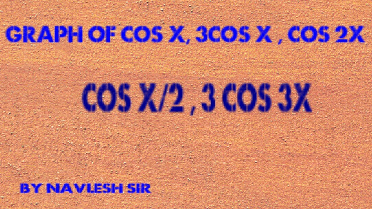 Graph of cos x, 3cos x, cos 2x, cos x/2, cos (x+π\4), 3 cos 3x - YouTube