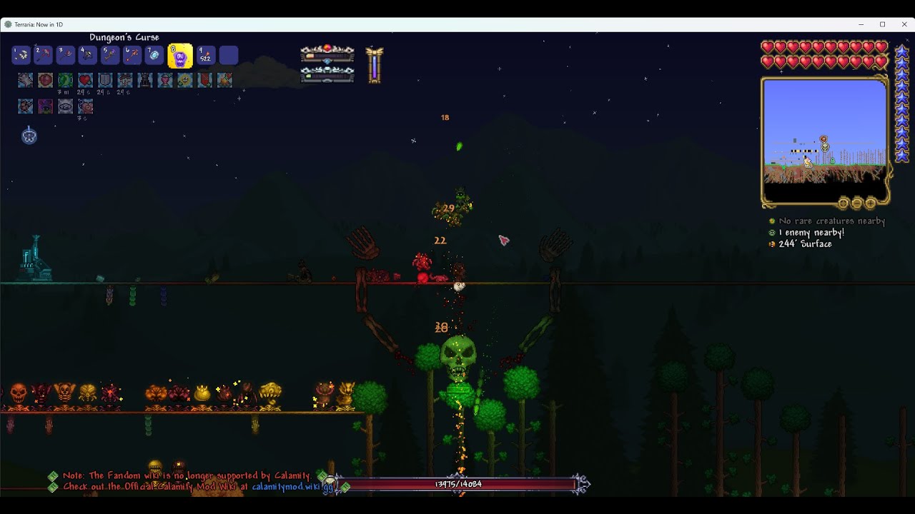 terraria calamity infernal summon only pre hard mode - YouTube