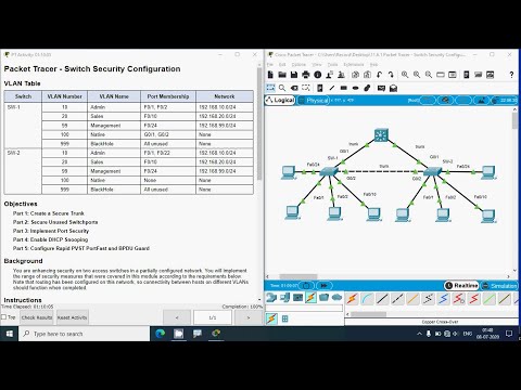 11.6.1 Packet Tracer - Switch Security Configuration