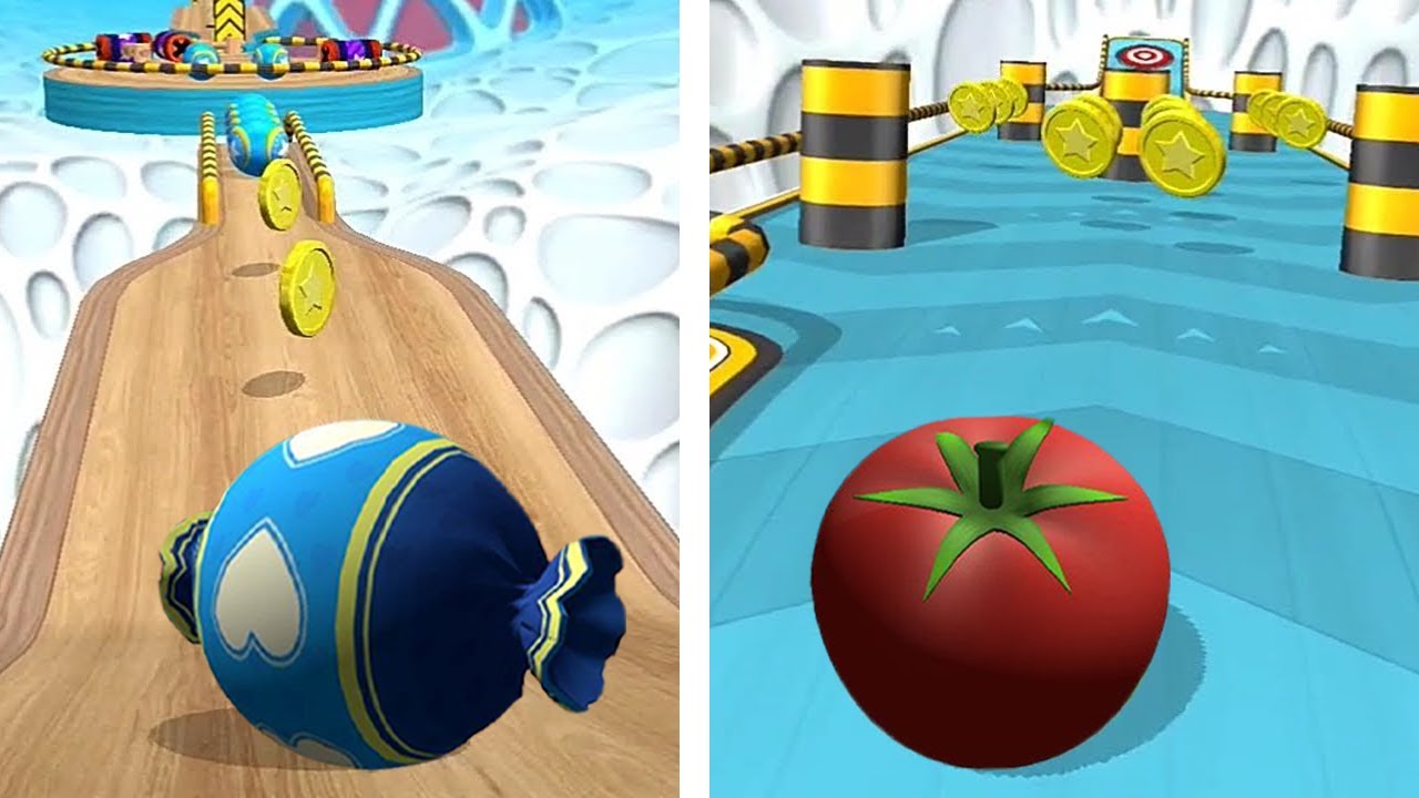 Candy Ball vs Tomato Ball, Who is faster? Going Balls - Speedrun ...