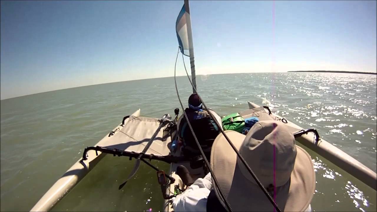 Towing a Sea Kayak with a Hobie Tandem Island - YouTube