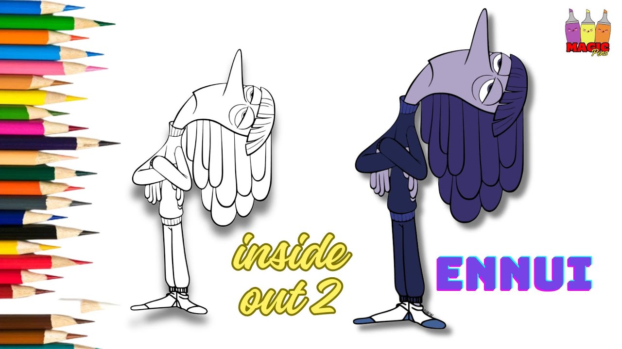 How to Draw EnNui Inside Out 2 Easy | Cute Drawings - YouTube