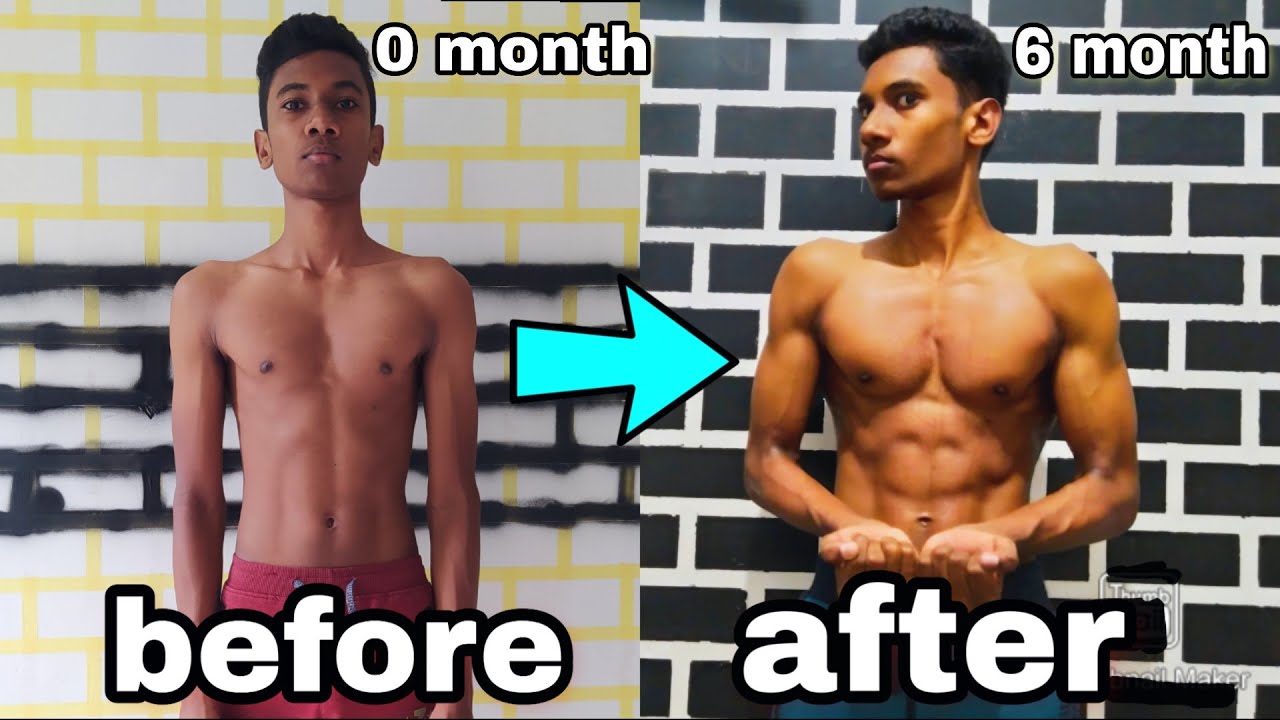 my 6 month natural body transformation at home - YouTube
