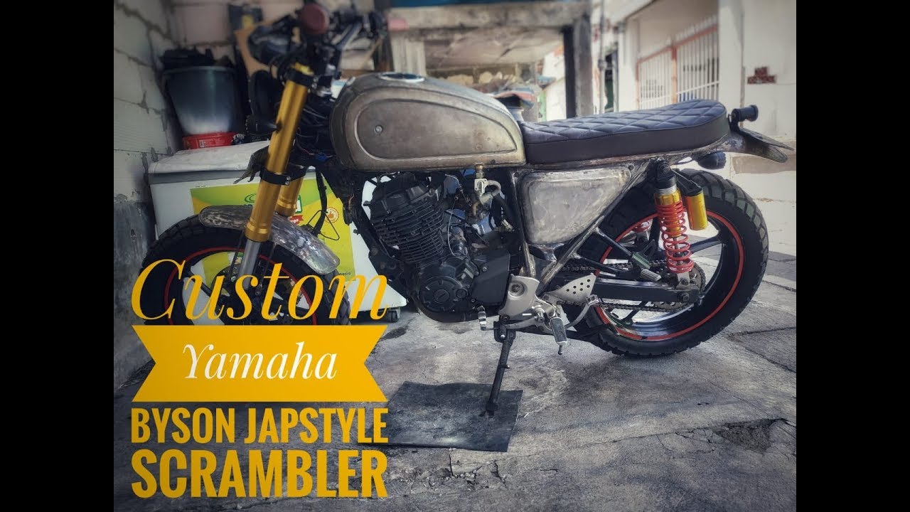 Custom Yamaha Byson Japstyle Scrambler - YouTube