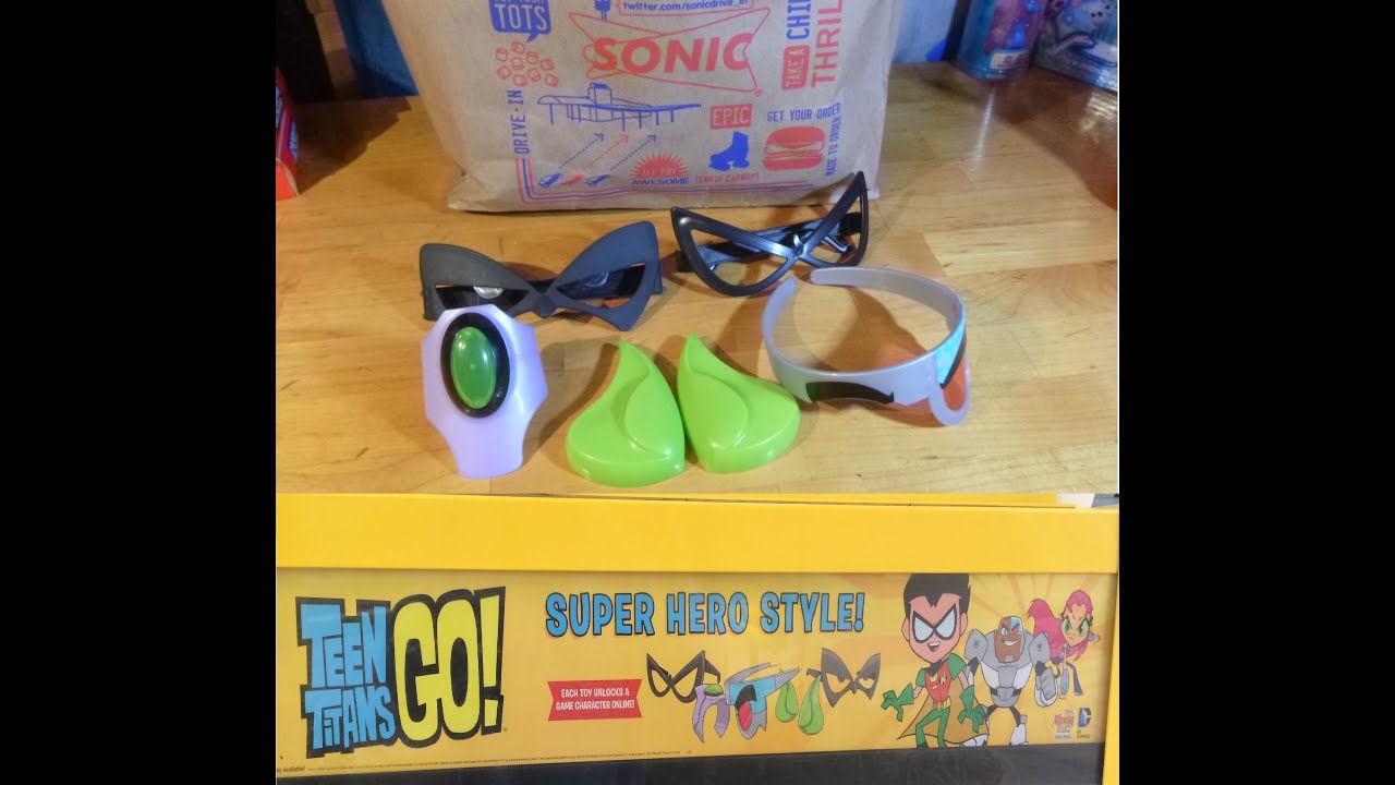 TEEN TITANS GO! Sonic Wacky Pack 2015 fast food toys Unboxalot 217 ...