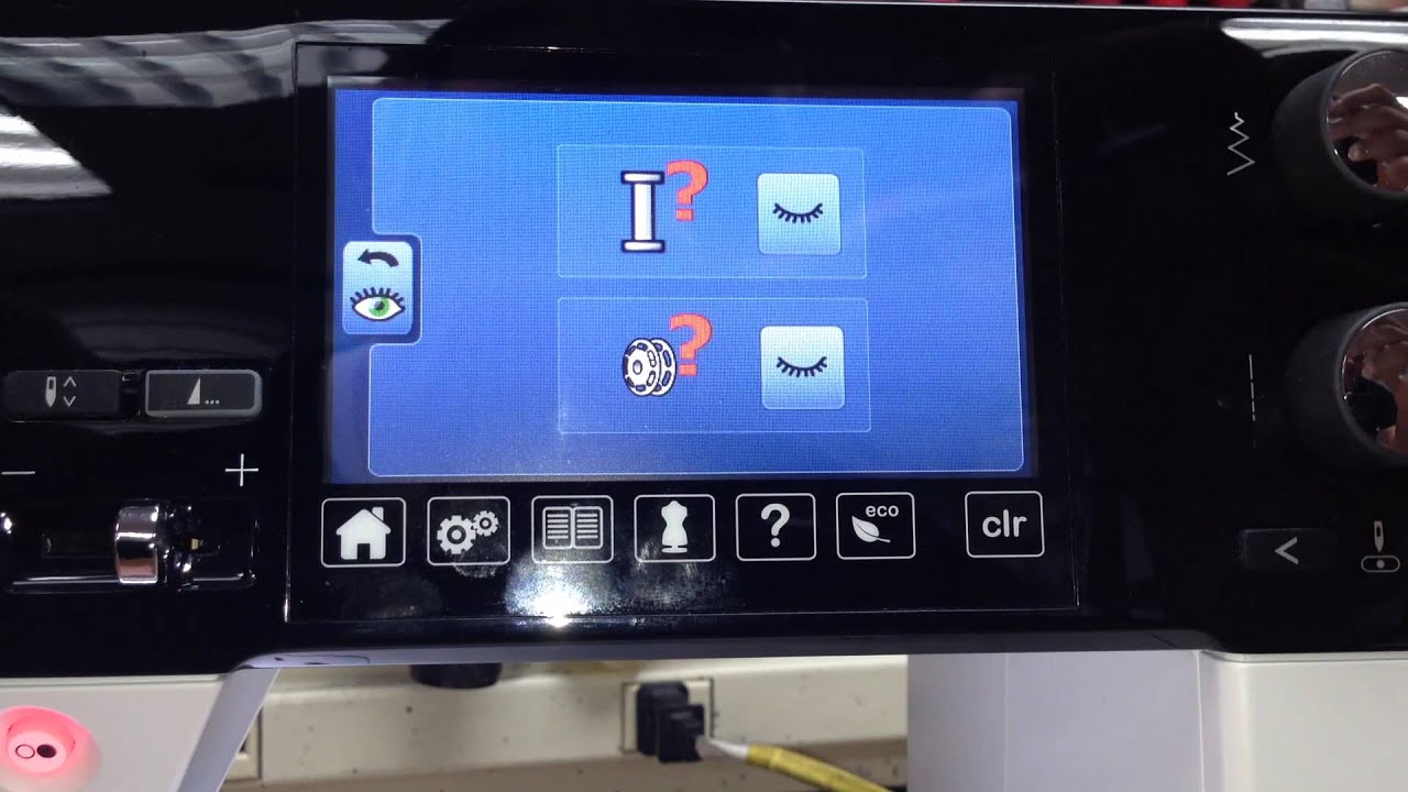 Turning Off The Thread Sensor on a Bernina Sewing Machine - YouTube