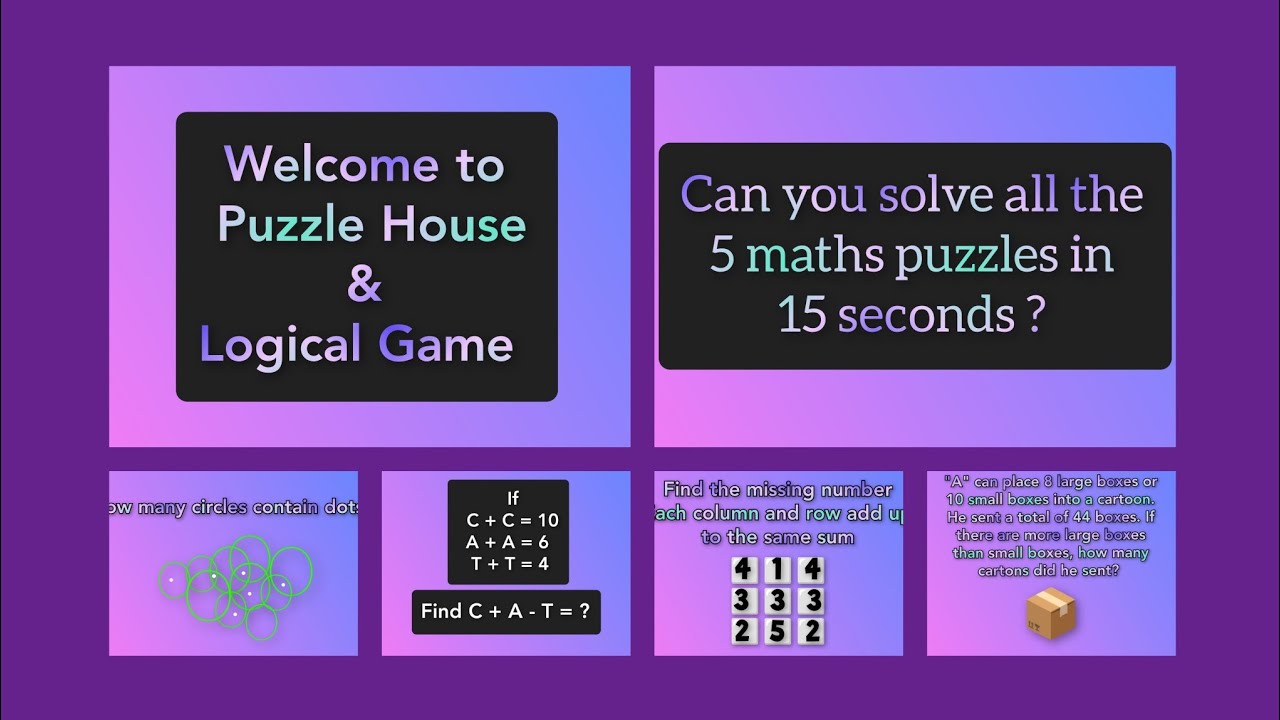 @PuzzleHouse_LogicalGame Solve the maths puzzles. #puzzlegame #logical ...