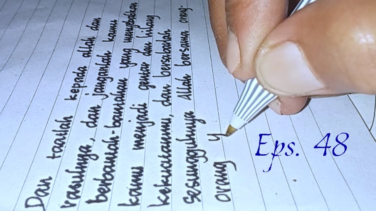 Fahri Menulis | Menulis rapi Sesungguhnya Allah Bersama Orang-orang ...