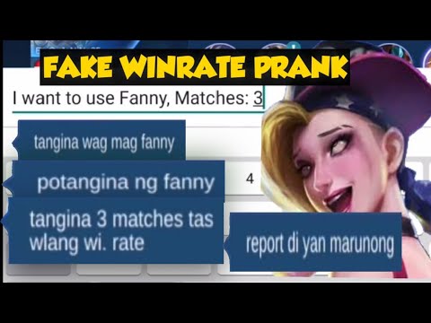 FAKE WINRATE PRANK | FANNY PRANK - YouTube