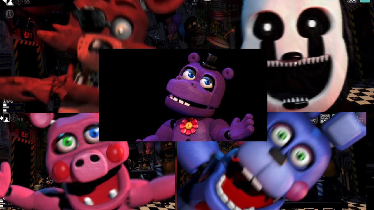 All five nights at Freddy’s Ultimate custom night jumpscares - YouTube