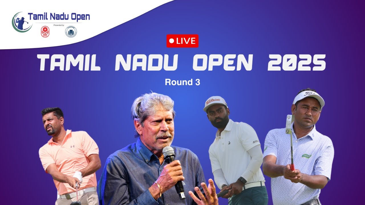 Tamil Nadu Open Presented by SIPCOT 2025 | Round 3 Live Telecast ...