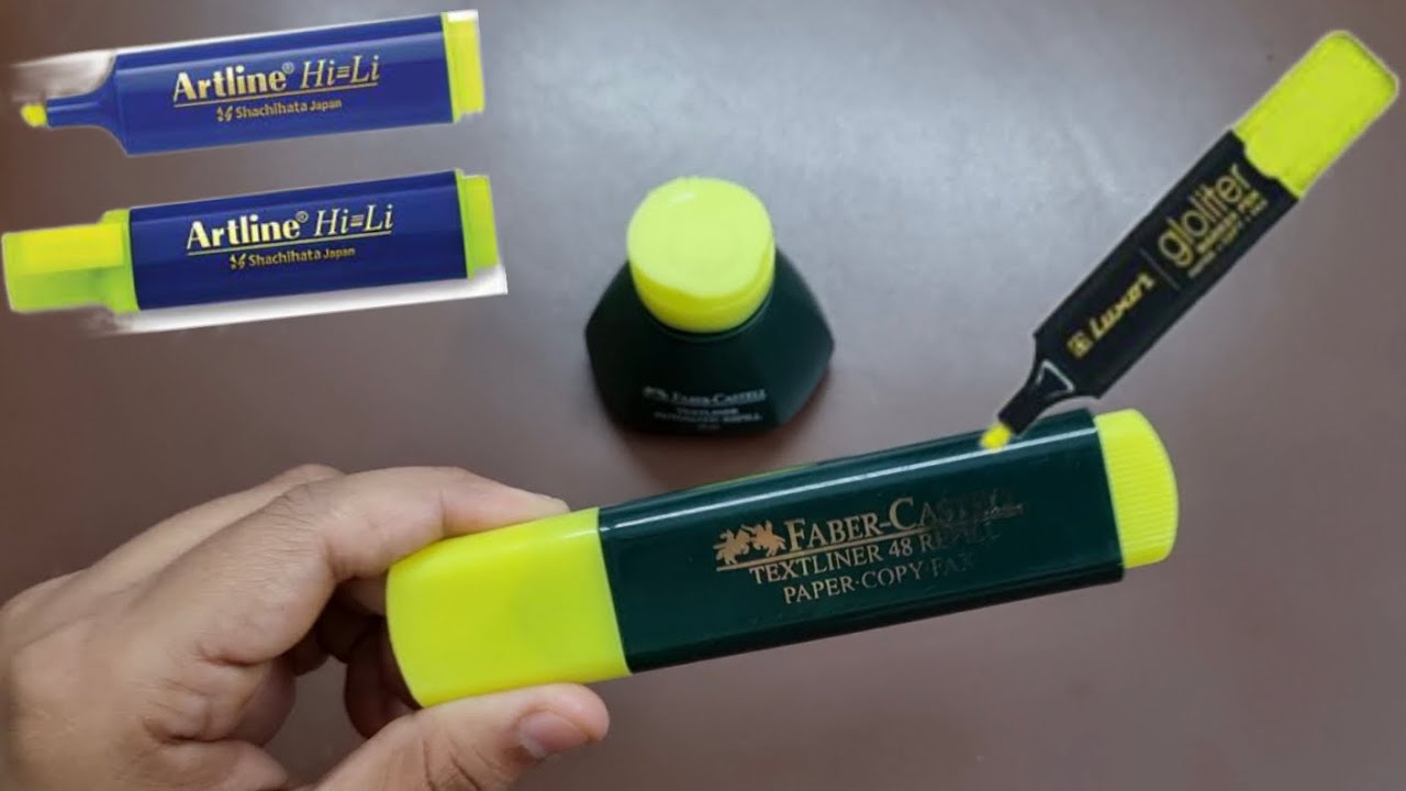 Kya faber castell ink bottle se luxor aur artline textliner refill hoga ...