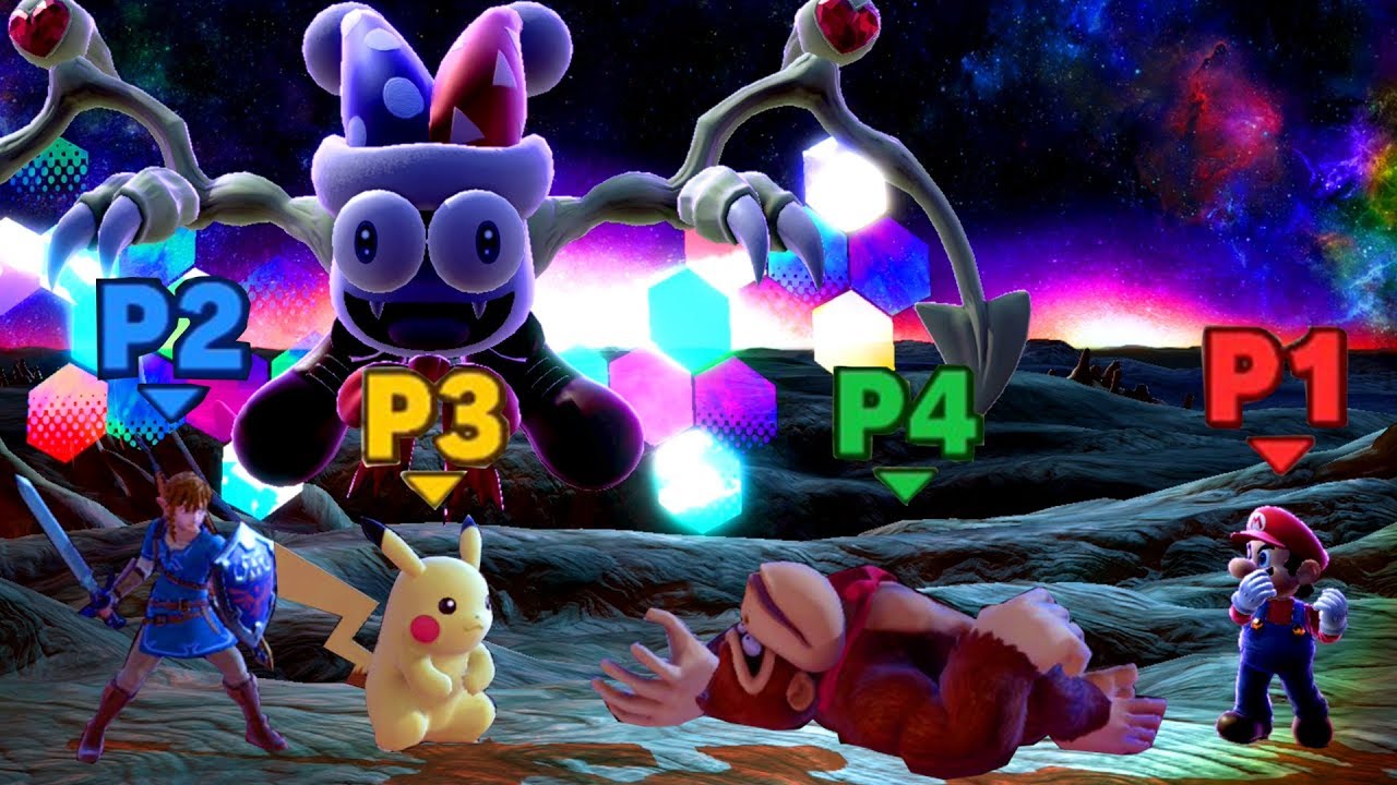 Mario, Link, DK & Pikachu VS Marx (Smash Ultimate BOSS) - World of ...