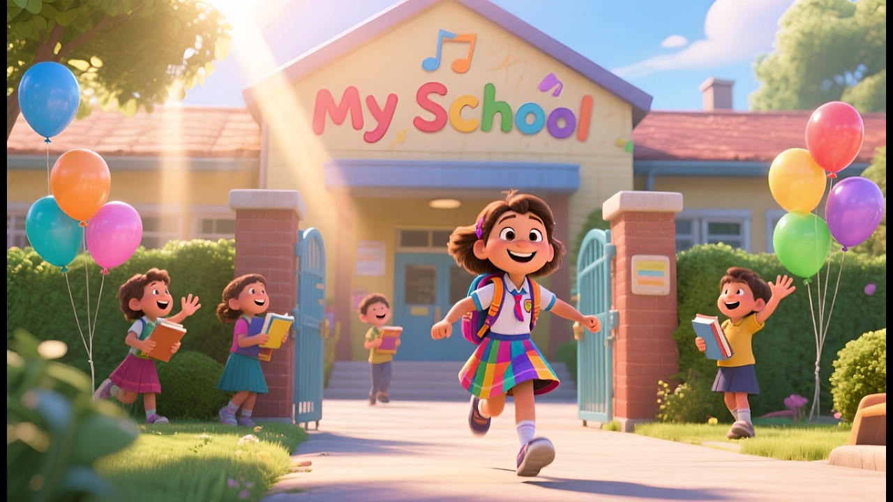 My School Song 🎒 | Happy School Day Rhyme for Kids - YouTube