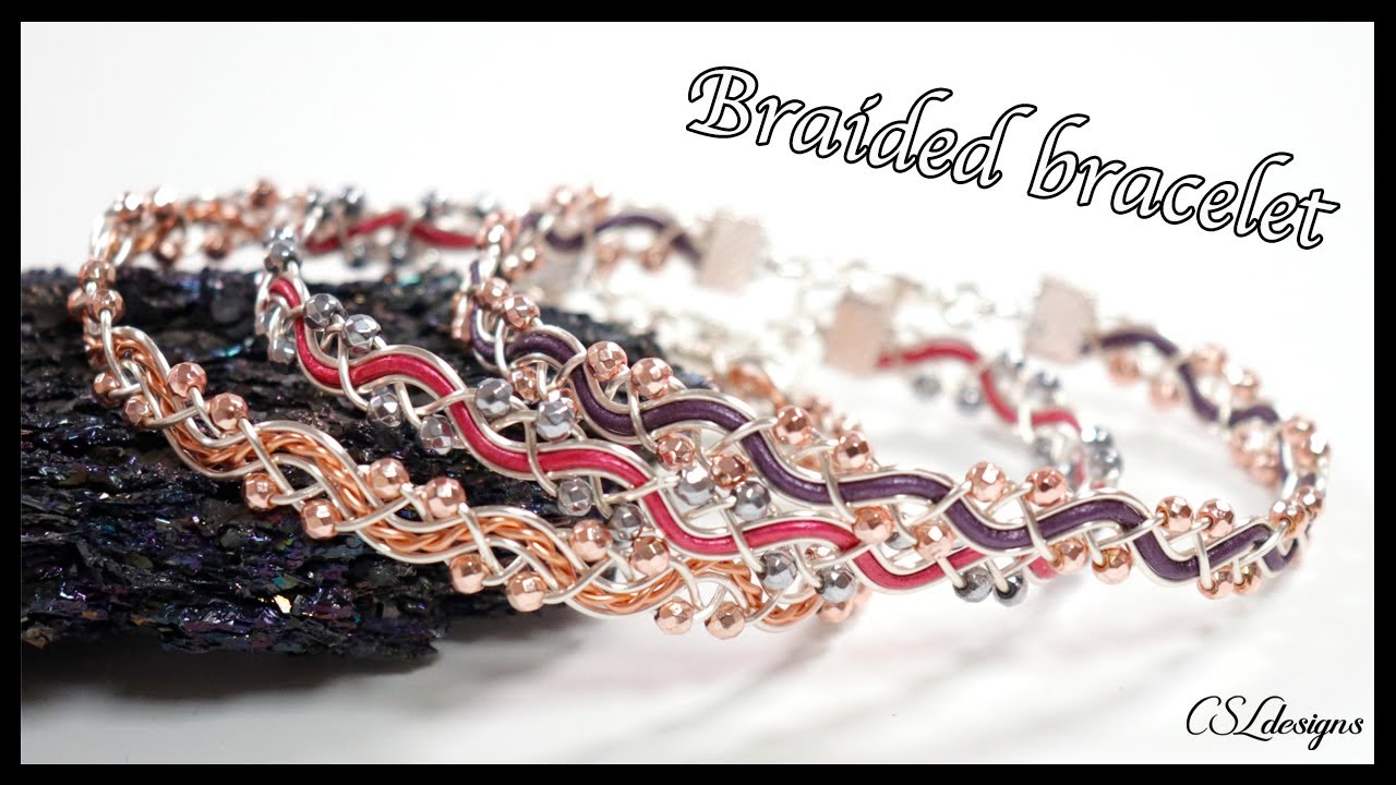 Elegant braid wirework bracelet - YouTube