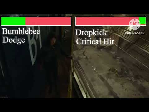 Bumblebee vs Dropkick with healthbars