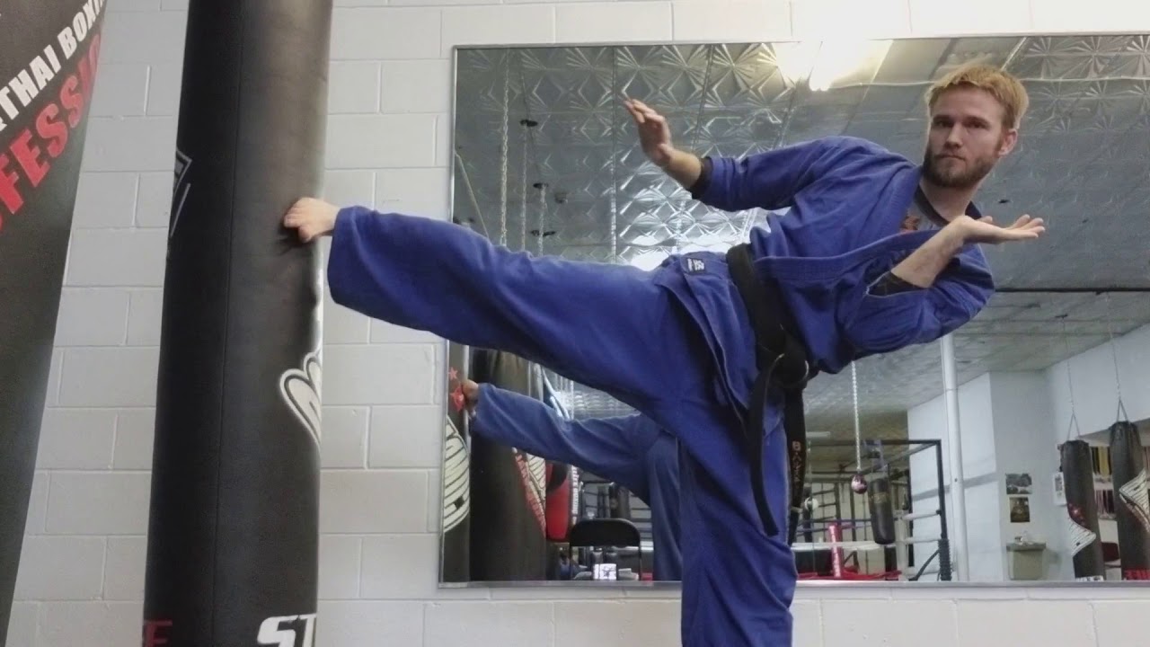 orthadox rear leg side kick - YouTube