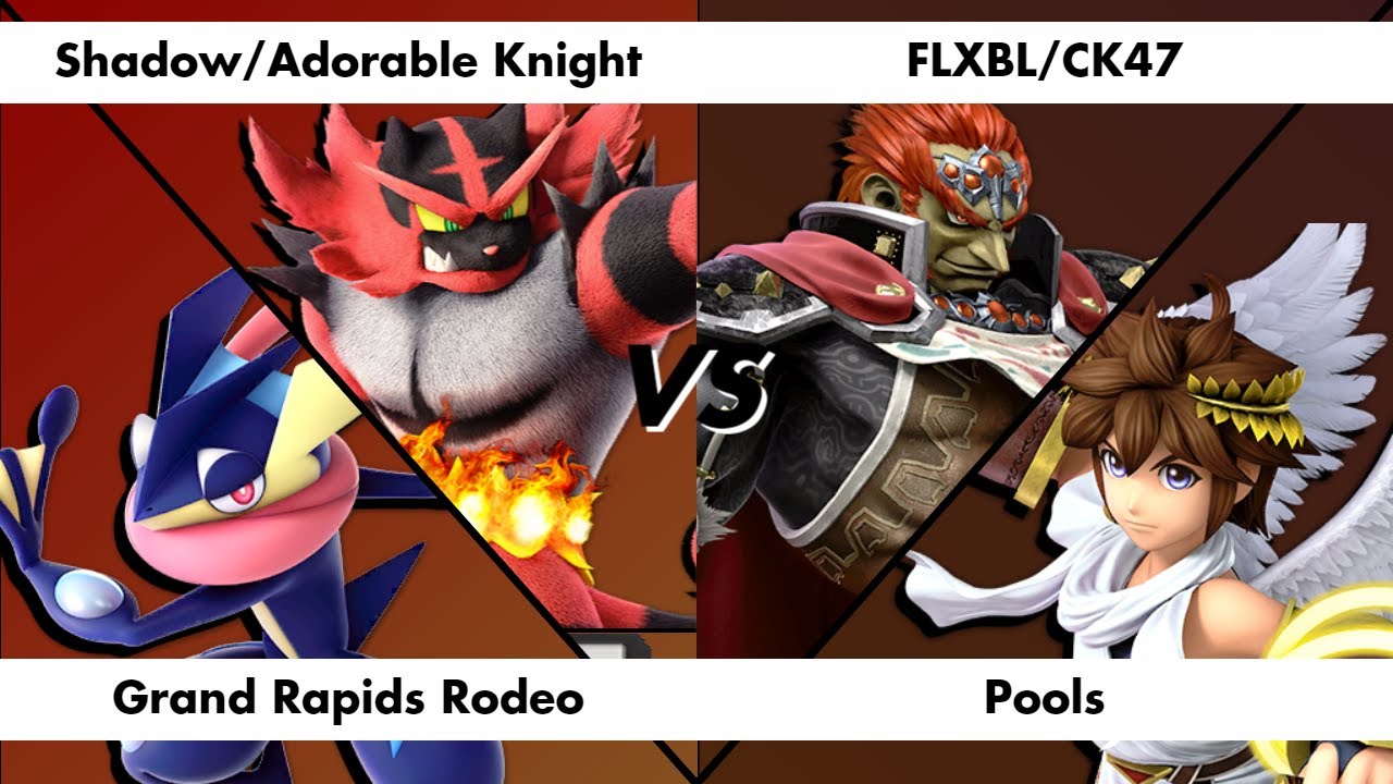 Shadow Incineroar Adorable Knight Greninja vs CK47 Ganondorf FLXBL Pit ...