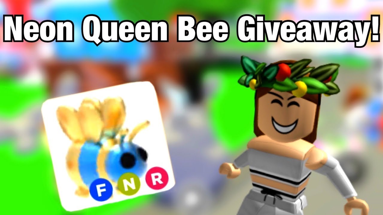 Neon Queen Bee Giveaway! | Roblox AdoptMe! - YouTube
