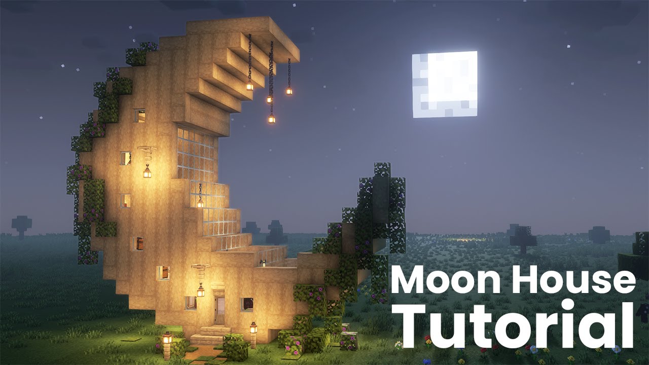 Minecraft Moon Shaped House Tutorial - YouTube