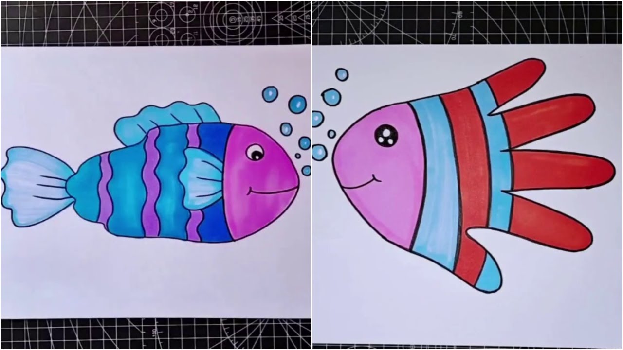 Creative Fish and Pineapple Drawing Tutorial | Step by Step Art with ...