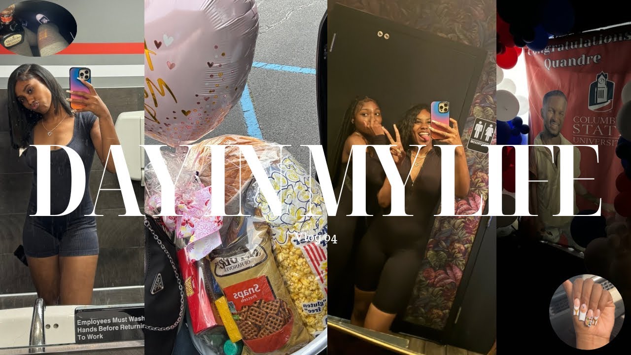 vlog:mothers day, relaxing my hair , graduation party , drunk bowling ...