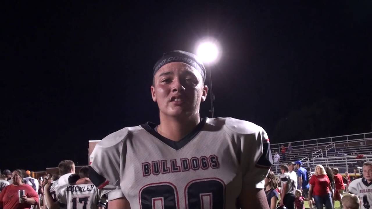 spring city bulldogs football wins 16 14 over Oliver Springs - YouTube