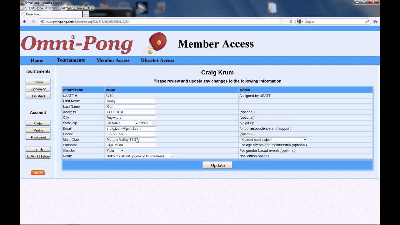 OmniPong Membership Registration - YouTube